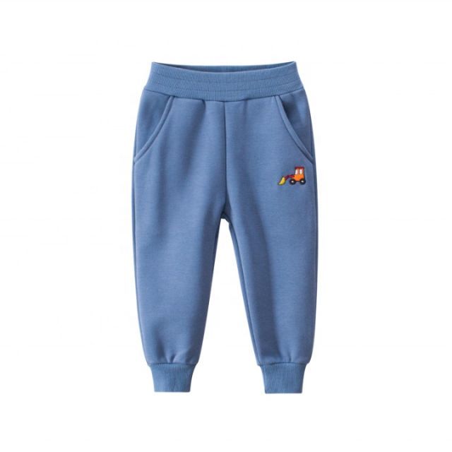 Royal Blue Daily Wear Fleece Trouser For Kids | The Bobo Store